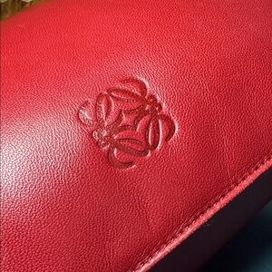 Loewe | Bags | Loewe Bold Red Lambskin Tote Bag | Poshmark